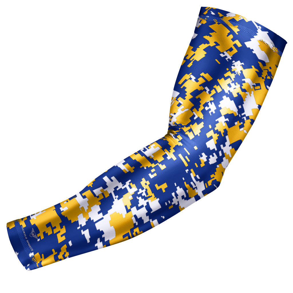 Bucwild Sports Blue & Yellow Digital Camo Arm Sleeve