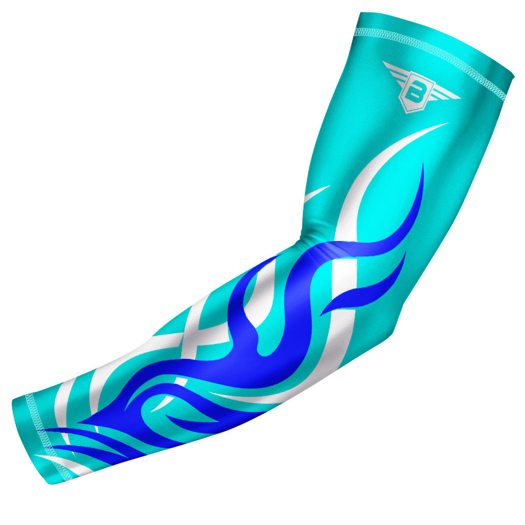 Bucwild Sports Light Blue Flame Compression Arm Sleeve