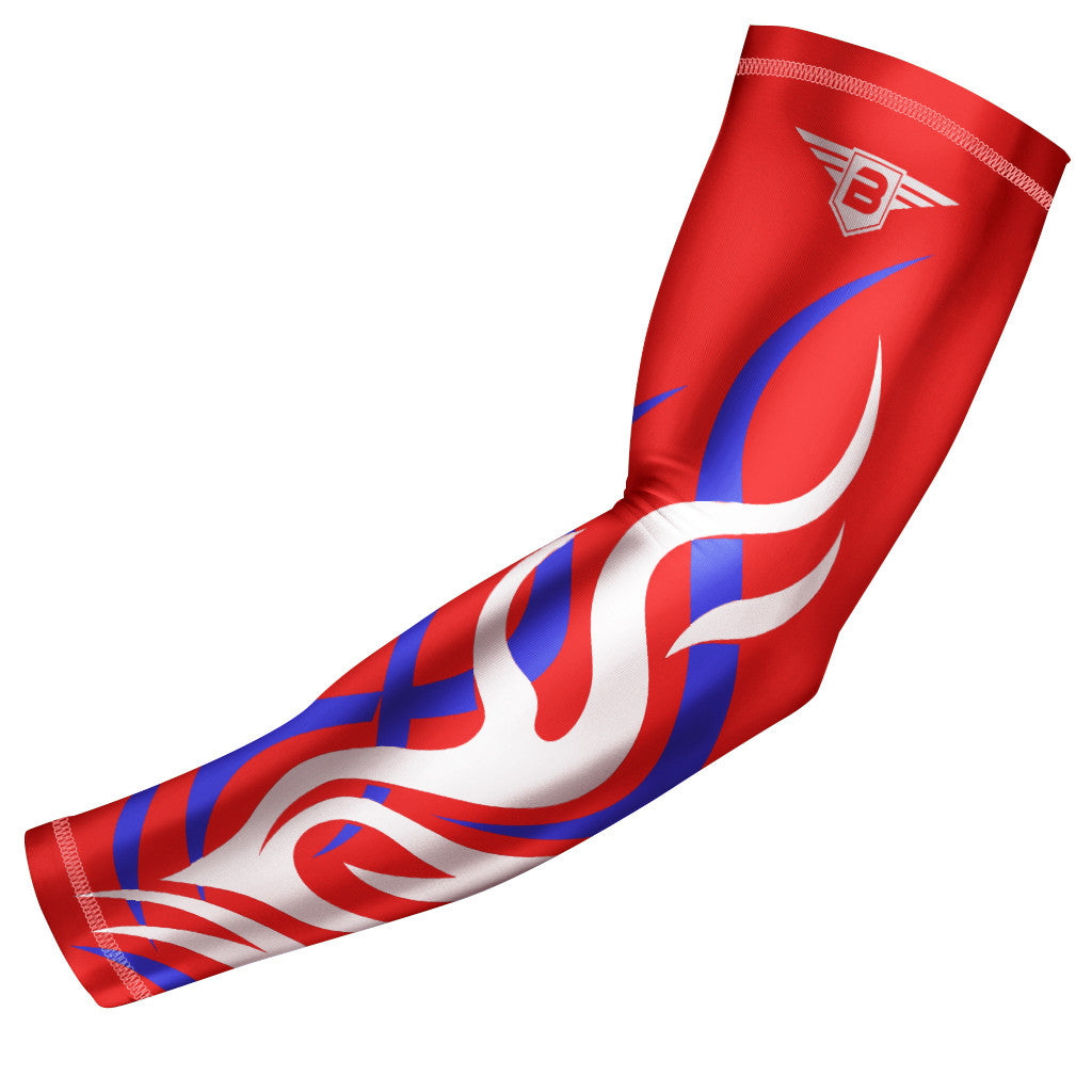 Bucwild Sports Red Flame Compression Arm Sleeve - Youth & Adult Sizes