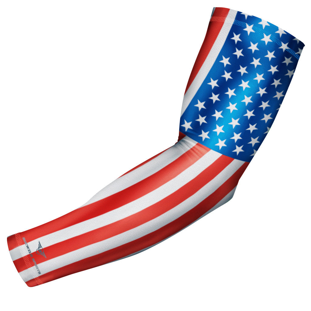 Bucwild Sports USA Flag Compression Arm Sleeve - Youth & Adult Sizes